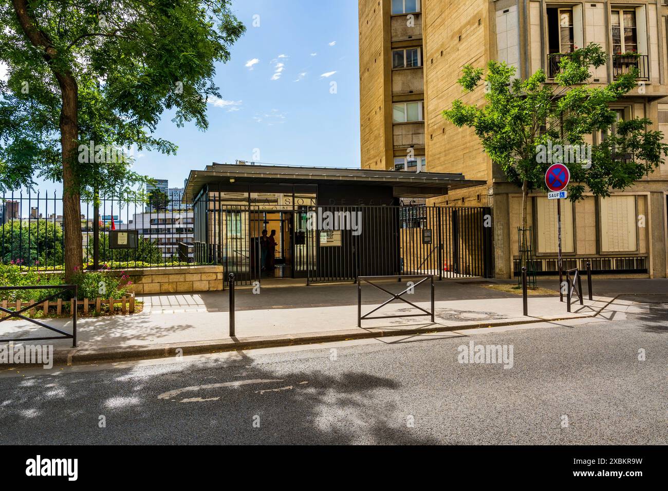 Entrance of Maison de Balzac, where French writer Honore de Balzac once ...