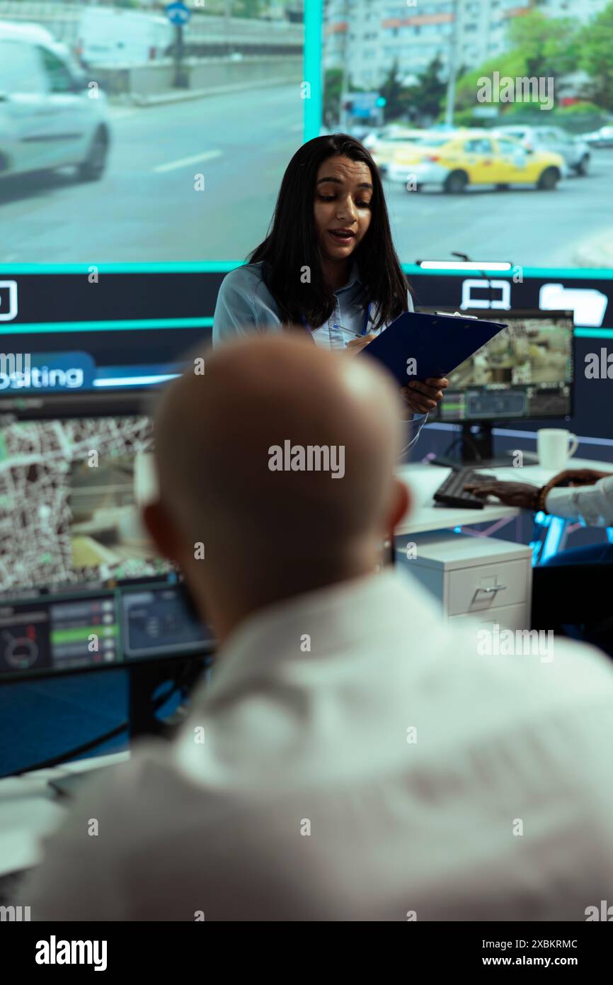 Indian expert monitoring real time urban traffic dynamics with her team ...