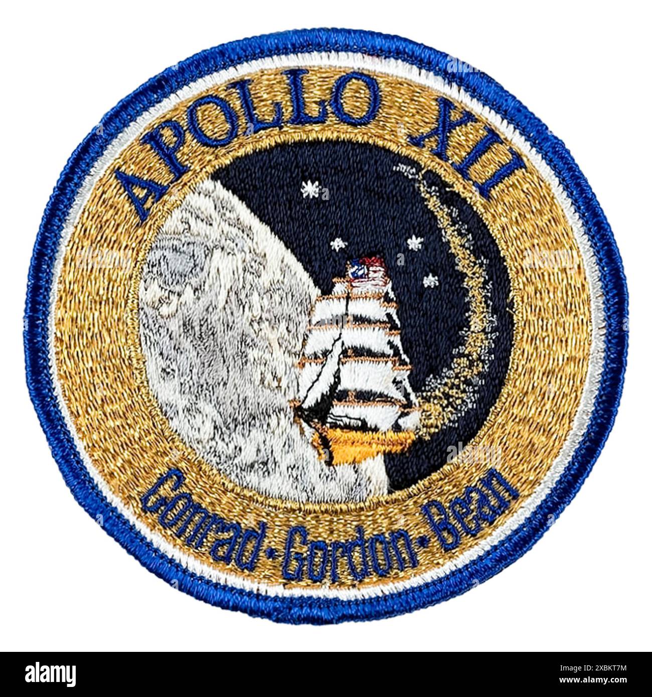 Apollo 12 Embroidered Mission Insignia Patch For 1969 Crewed Lunar apollo-12-embroidered-mission-insignia-patch-for-1969-crewed-lunar
