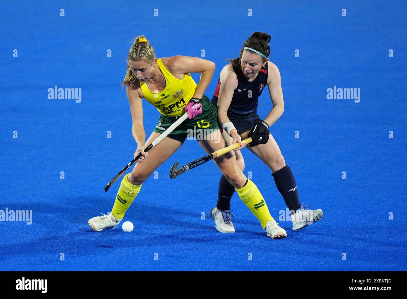 Australia's Kaitlin Nobbs (left) in action during the Women's FIH ...