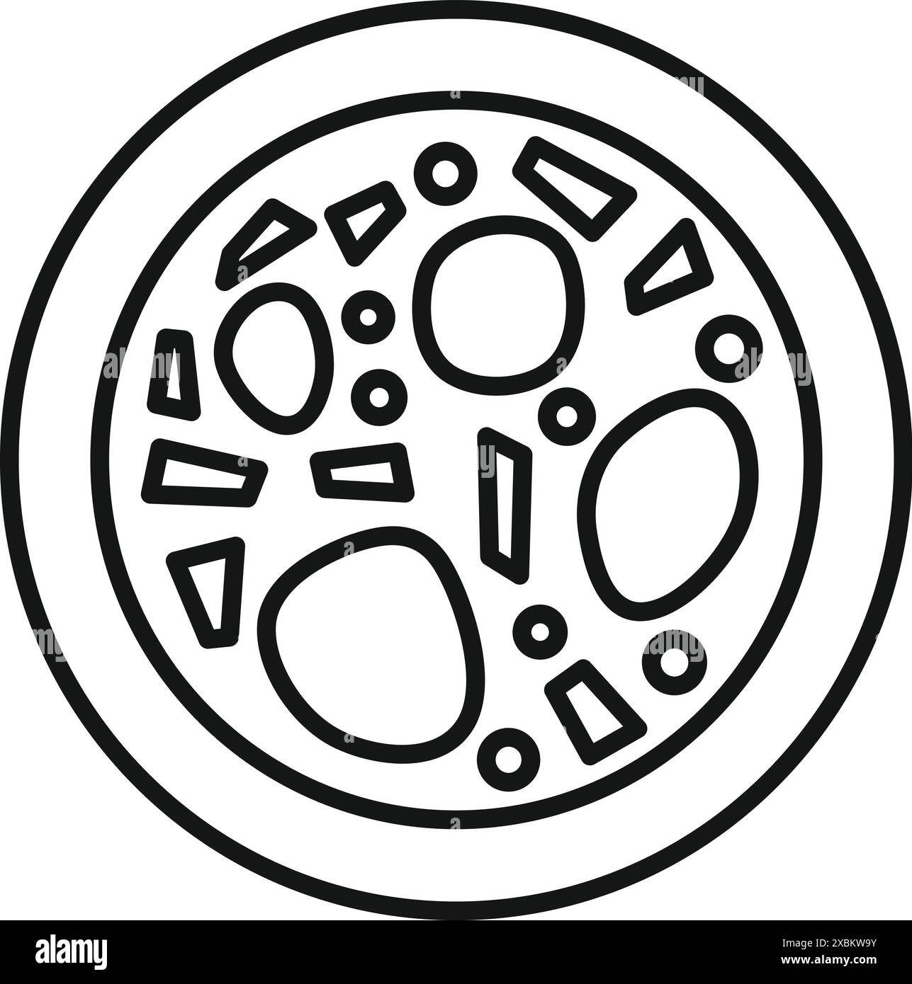 Top view plate various Stock Vector Images - Alamy