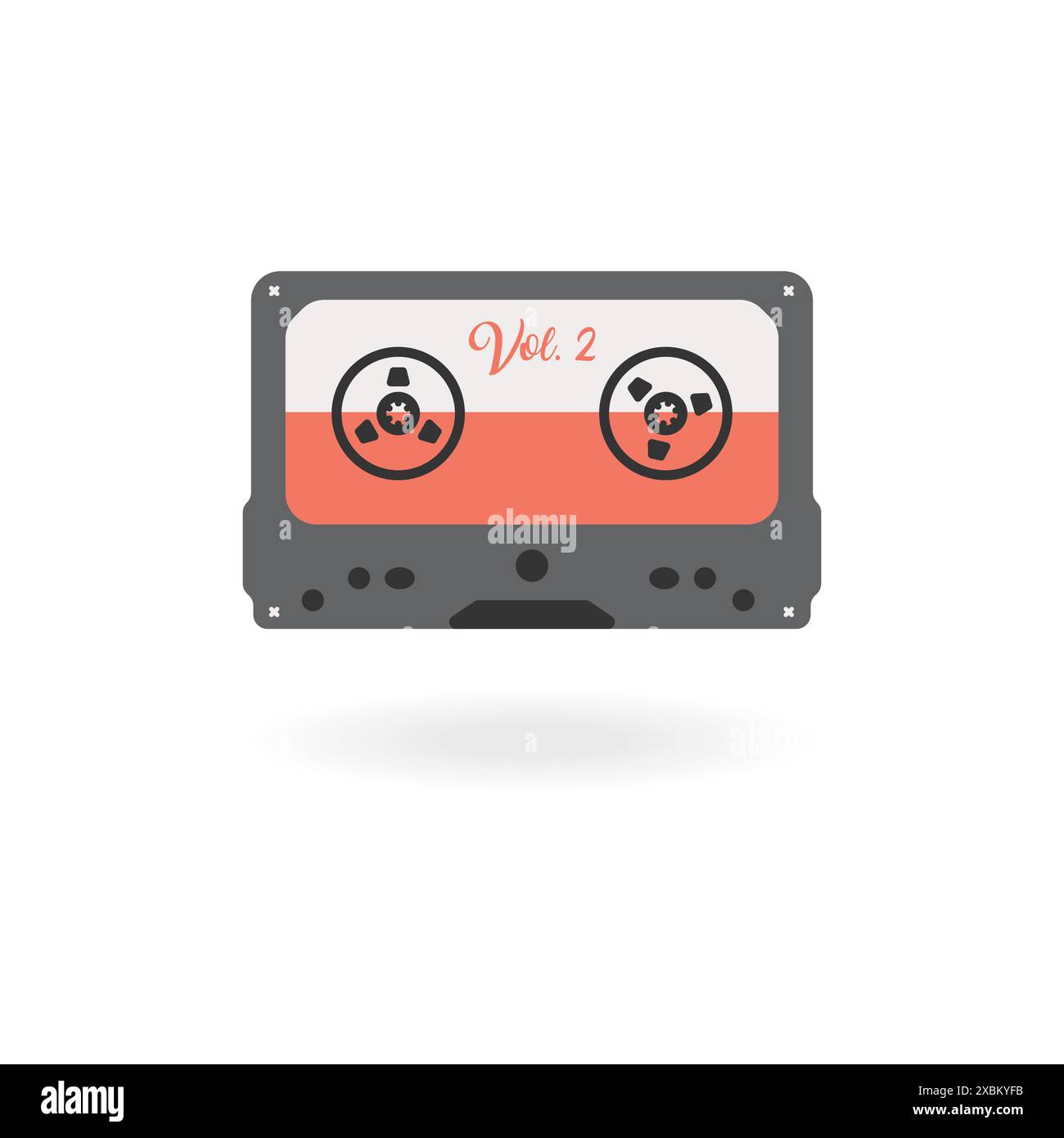 Stylish vintage cassette tape vector. Colored old audio cassettes ...