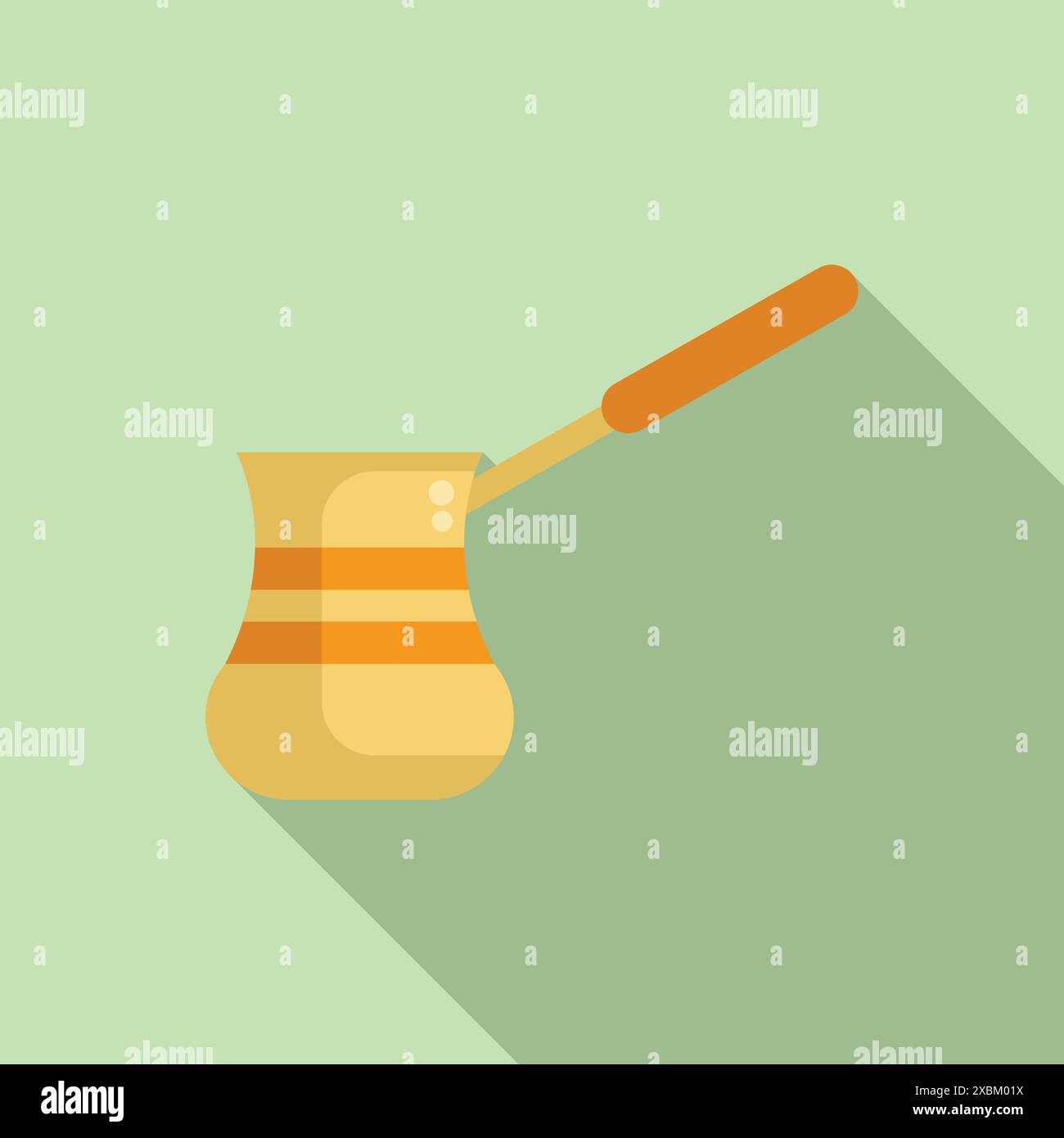 Traditional arabic dallah coffee pot in flat design with long handle ...