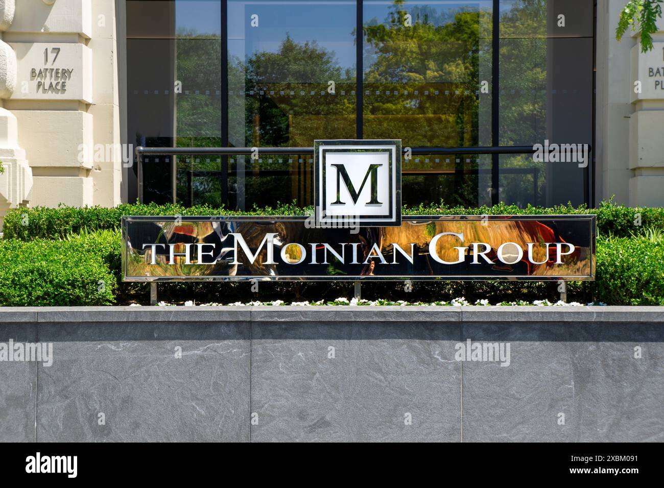 The Moilan Group, building exterior with sign and logo, 17 Battery ...