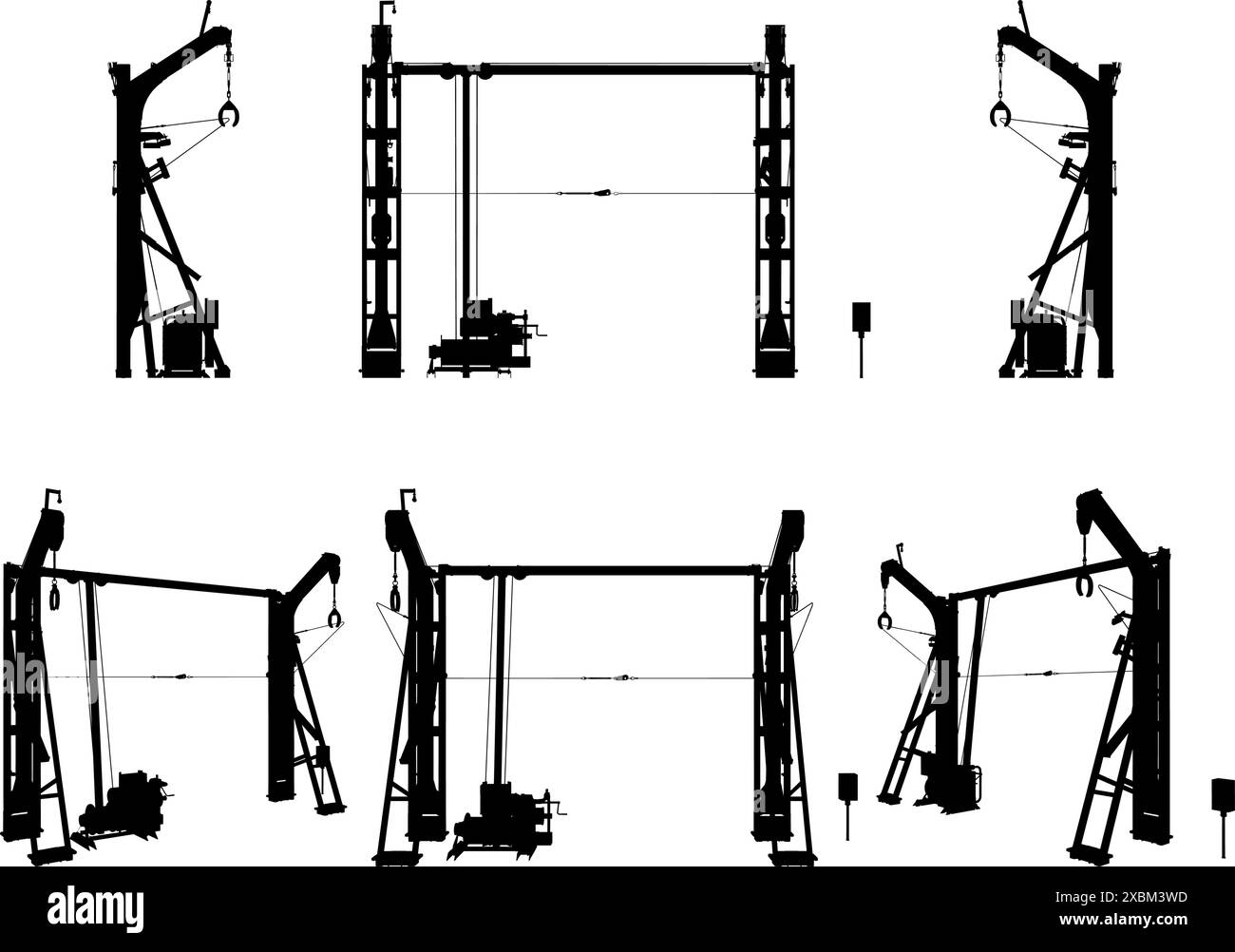 Lifting Boat Crane Vector. Industrial And Construction Equipment ...