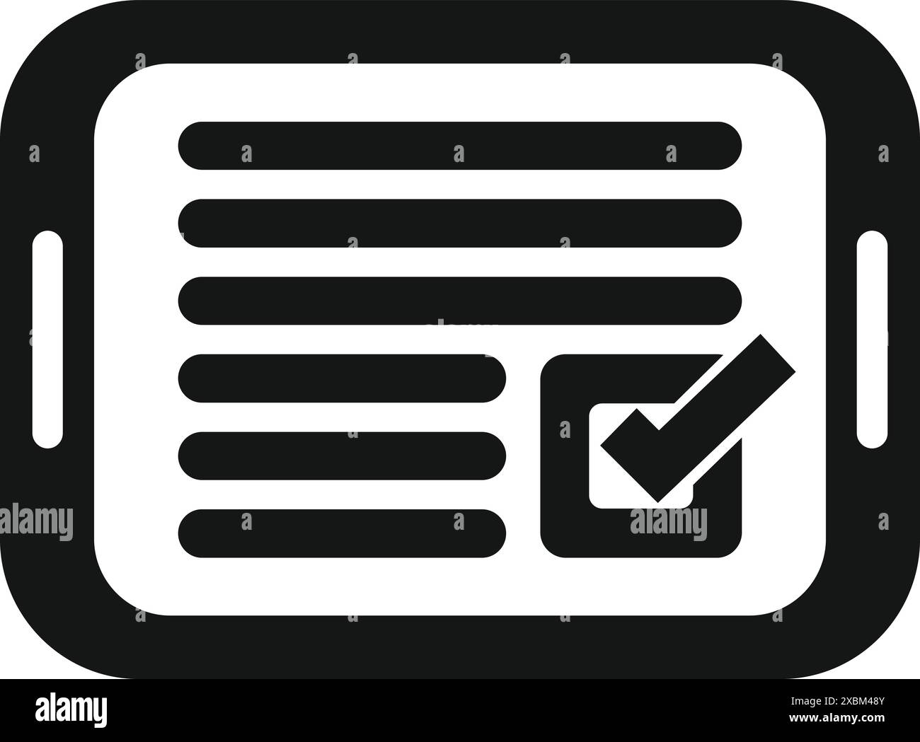 Black and white icon of a tablet displaying an online survey being ...
