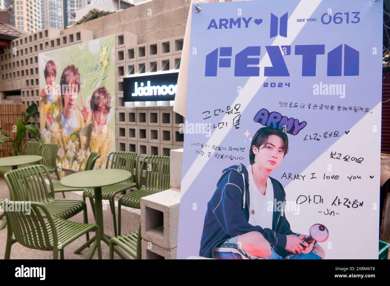 BTS Jin, June 12, 2024 : A cafe decorated to celebrate BTS Jin's ...
