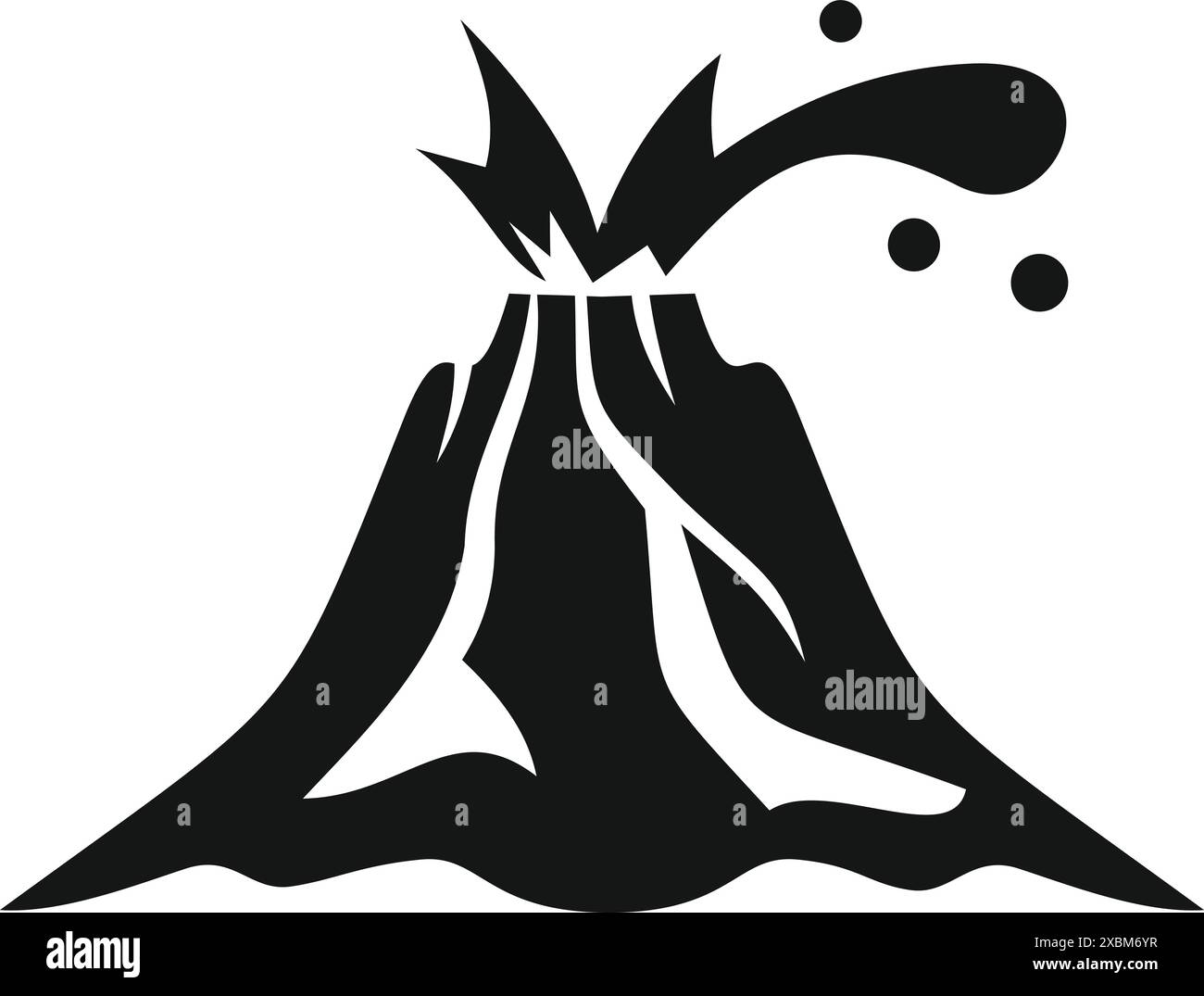 Volcano eruption icon in Cut Out Stock Images & Pictures - Alamy