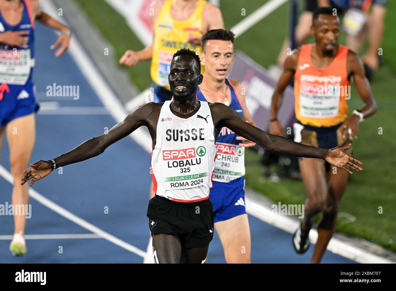 Rome, Italy. 12th June, 2024. Dominic Lokinyomo LOBALU of Switzerland ...