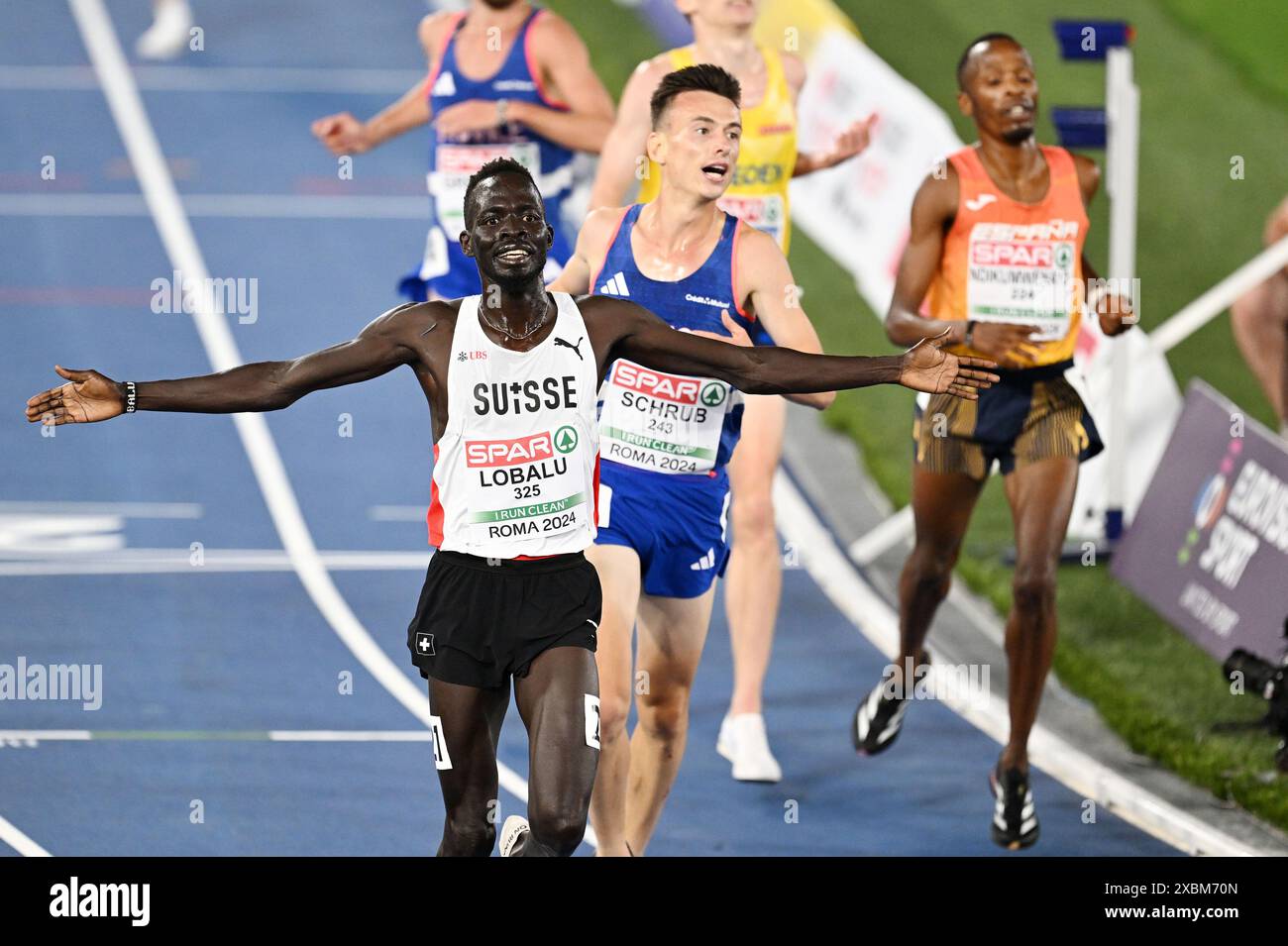Rome, Italy. 12th June, 2024. Dominic Lokinyomo LOBALU of Switzerland ...