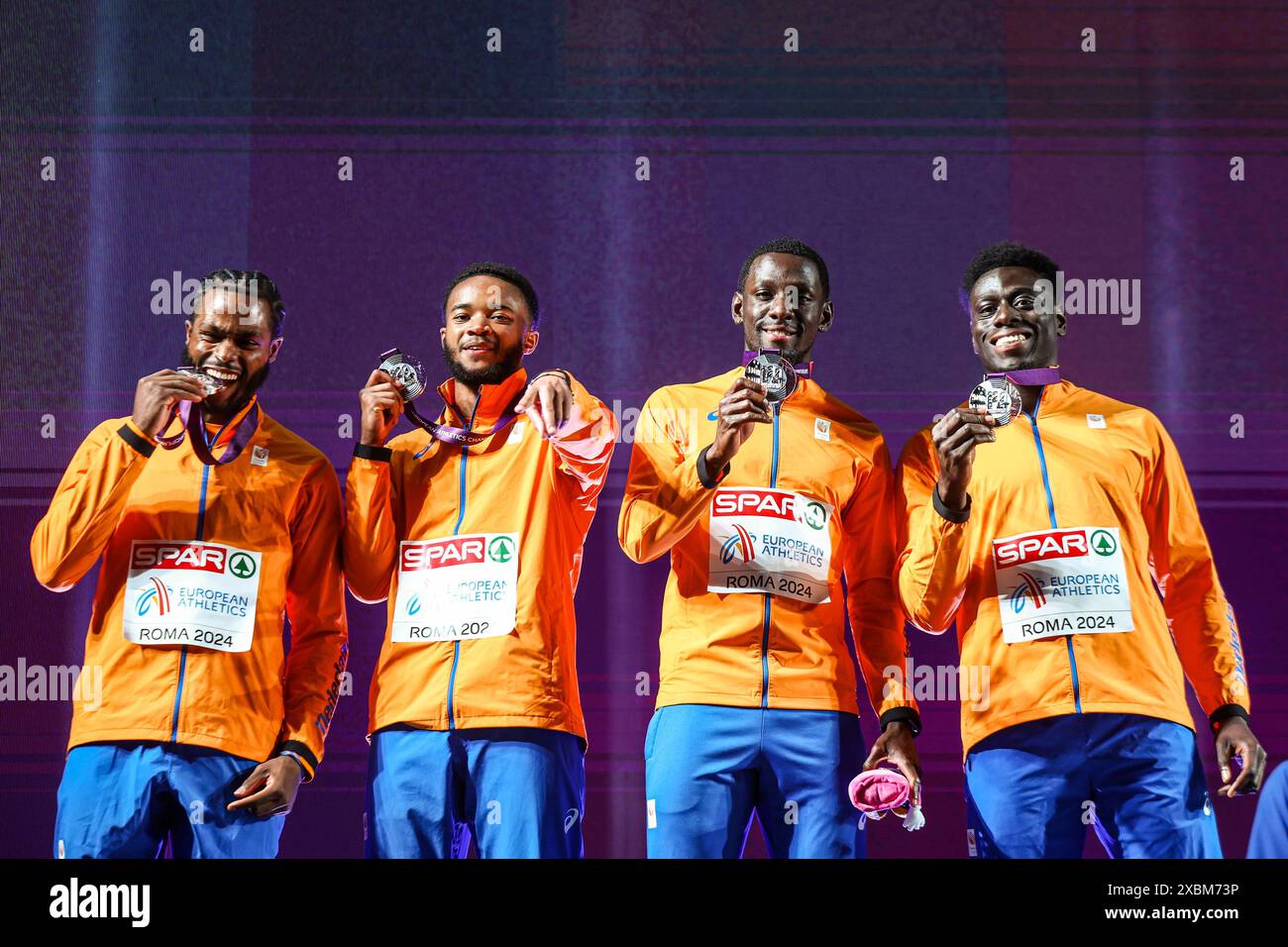 ROME - (l-r) Nsikak Ekpom, Xavi Mo Ajok, Taymir Burnet, Elvis Afrifa on ...
