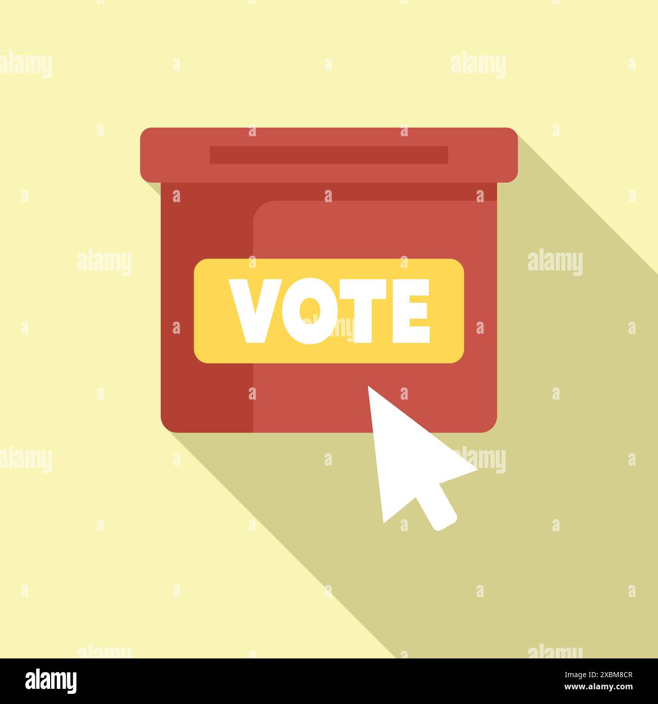 Online vote box with mouse cursor clicking on it, concept of online ...