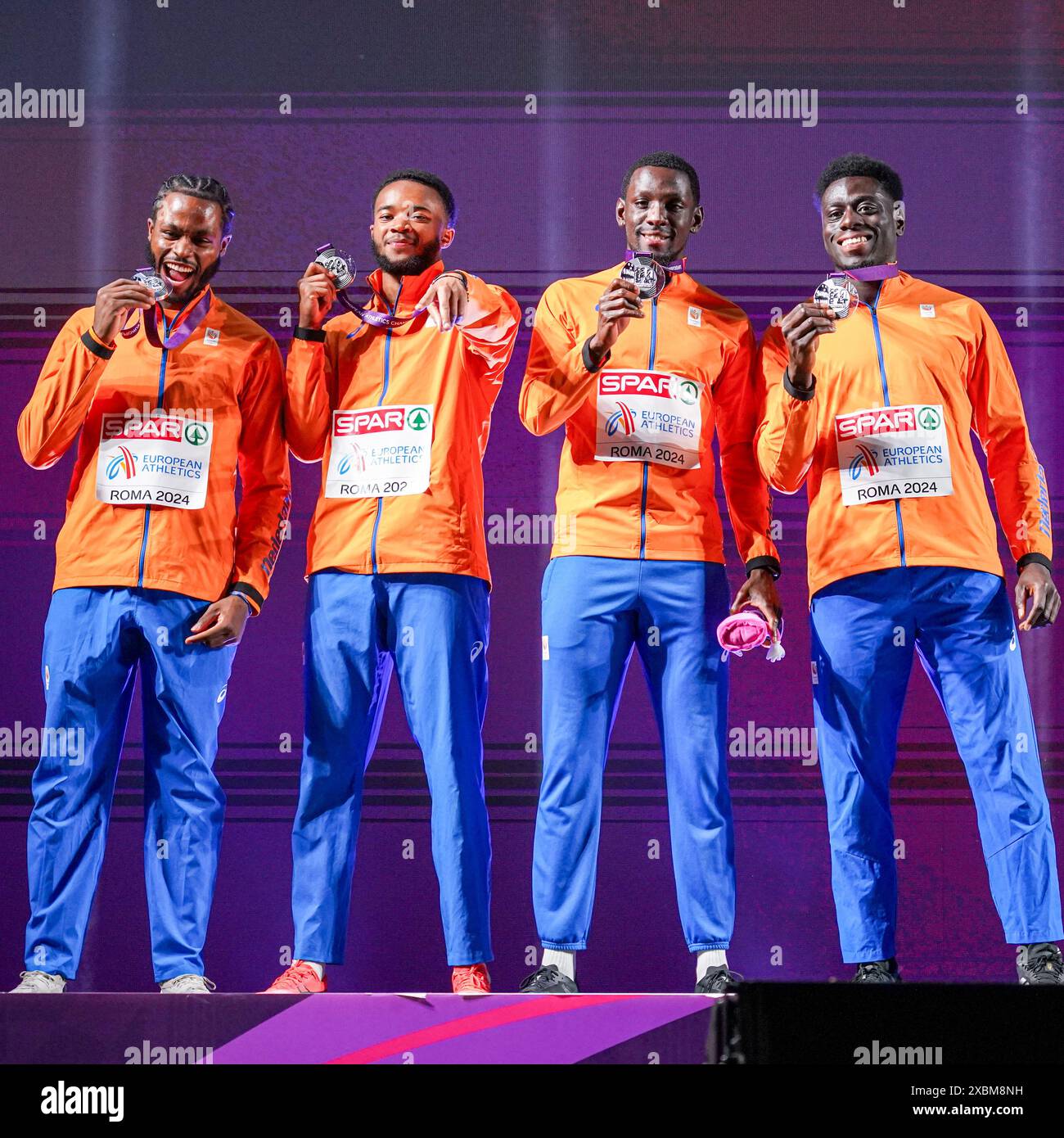 ROME, ITALY - JUNE 13: Nsikak Ekpo of the Netherlands, Xavi Mo-Ajok of ...