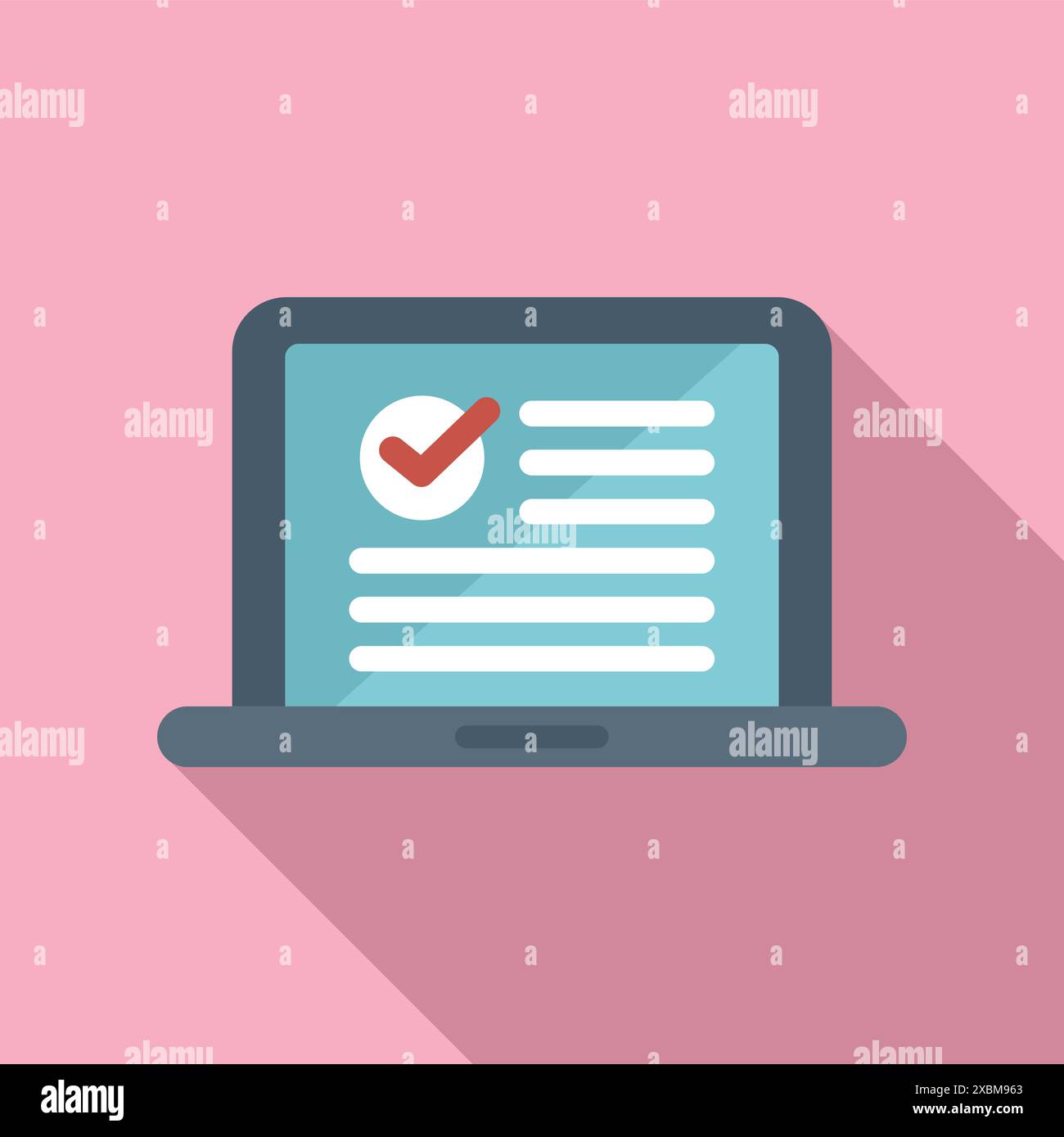 Laptop displaying a completed checklist, symbolizing task management ...