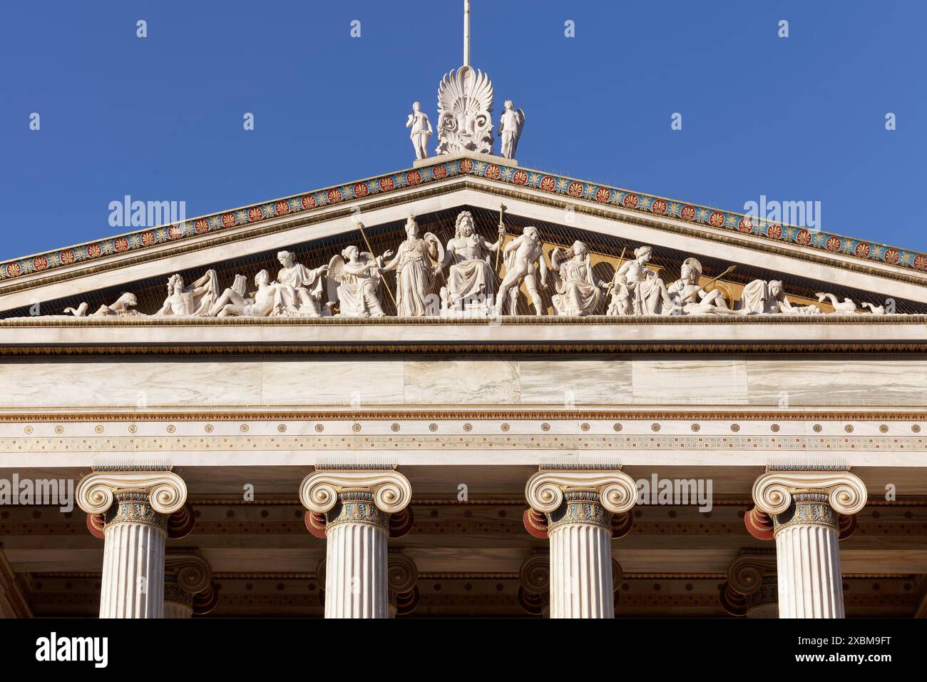 Birth of the goddess Athena, pediment of the Academy of Athens ...