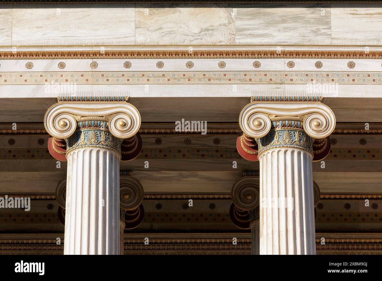 Ionic Columns of the Academy of Athens, neoclassical building from 1885 ...