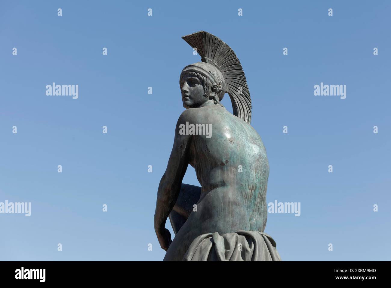 Theseus statue at the Greek Agora, sculptor Giorigos Vitalsi, Athens, Greece, Europe Stock Photo ...