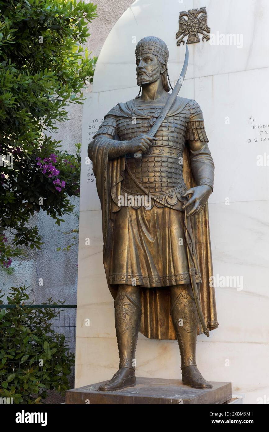 Statue of Konstantinos XI Palaiologos, Byzantine emperor in the 15th ...