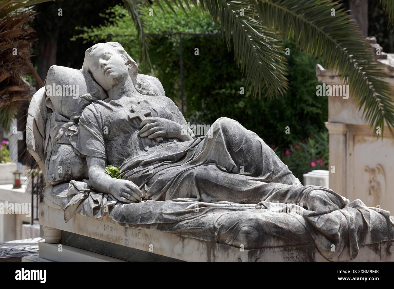 Sleeping female figure by sculptor Giannoulis Chalepas, Tomb of Maria ...