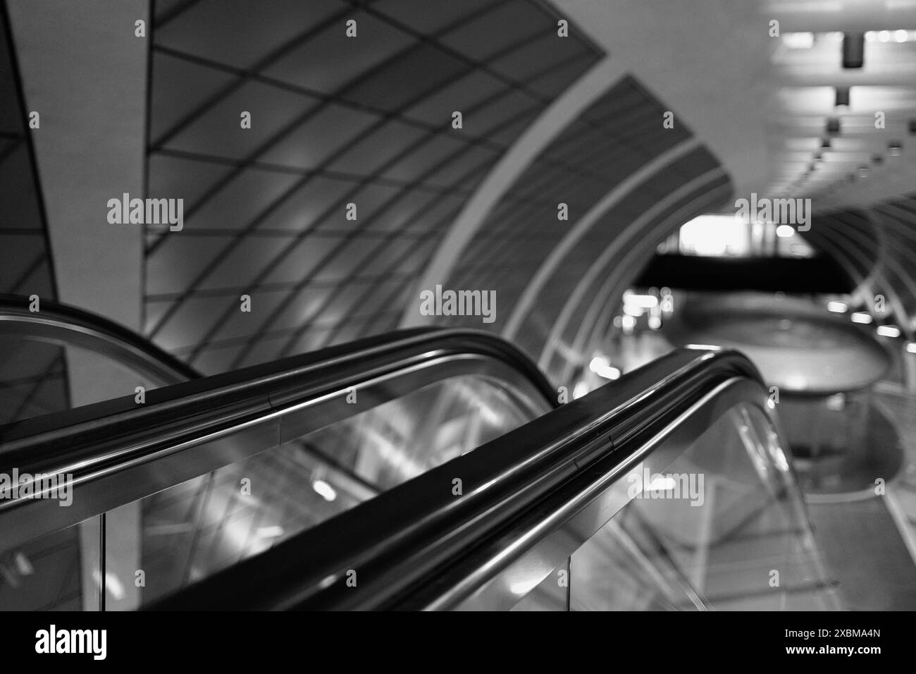 Underground station in Cologne, black and white, Cologne, Germany Stock ...