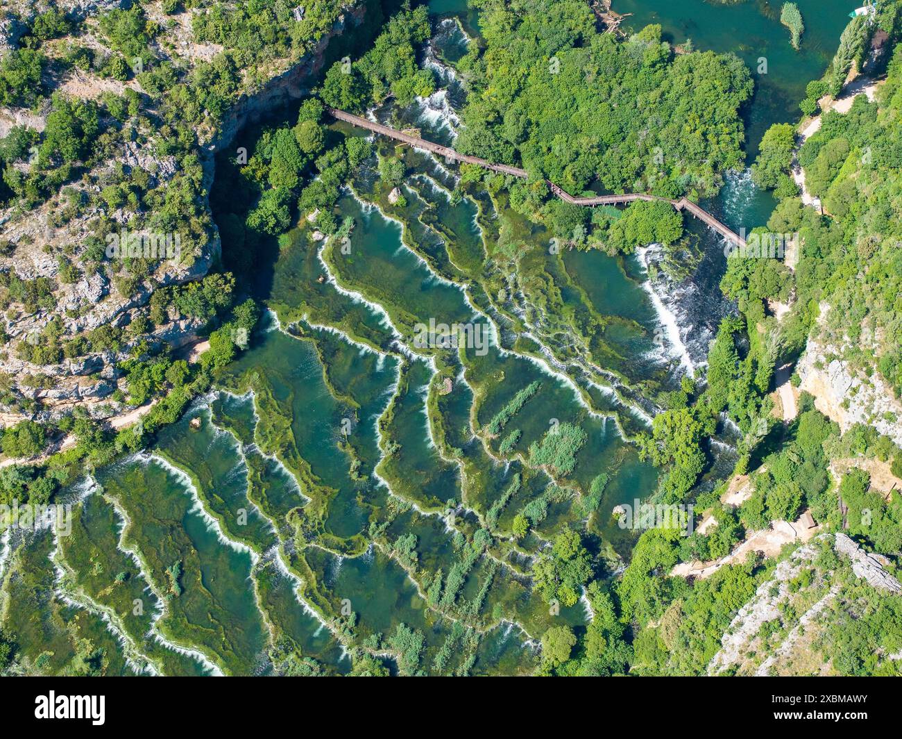 Roski Slap waterfall, cascades, Krka National Park, Dalmatia, Croatia ...