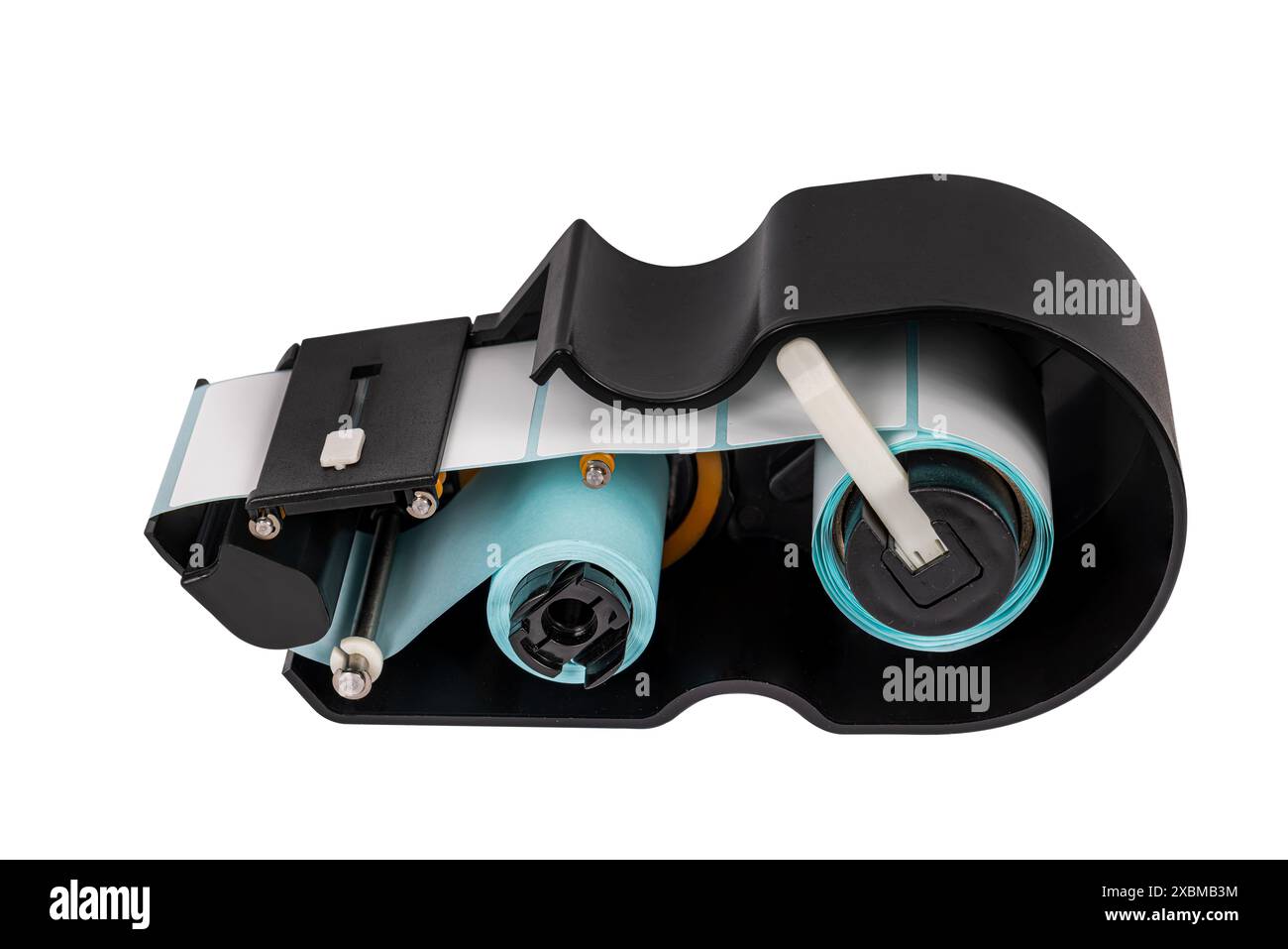 Electronic store scales isolated on a white background. A Replacing ...