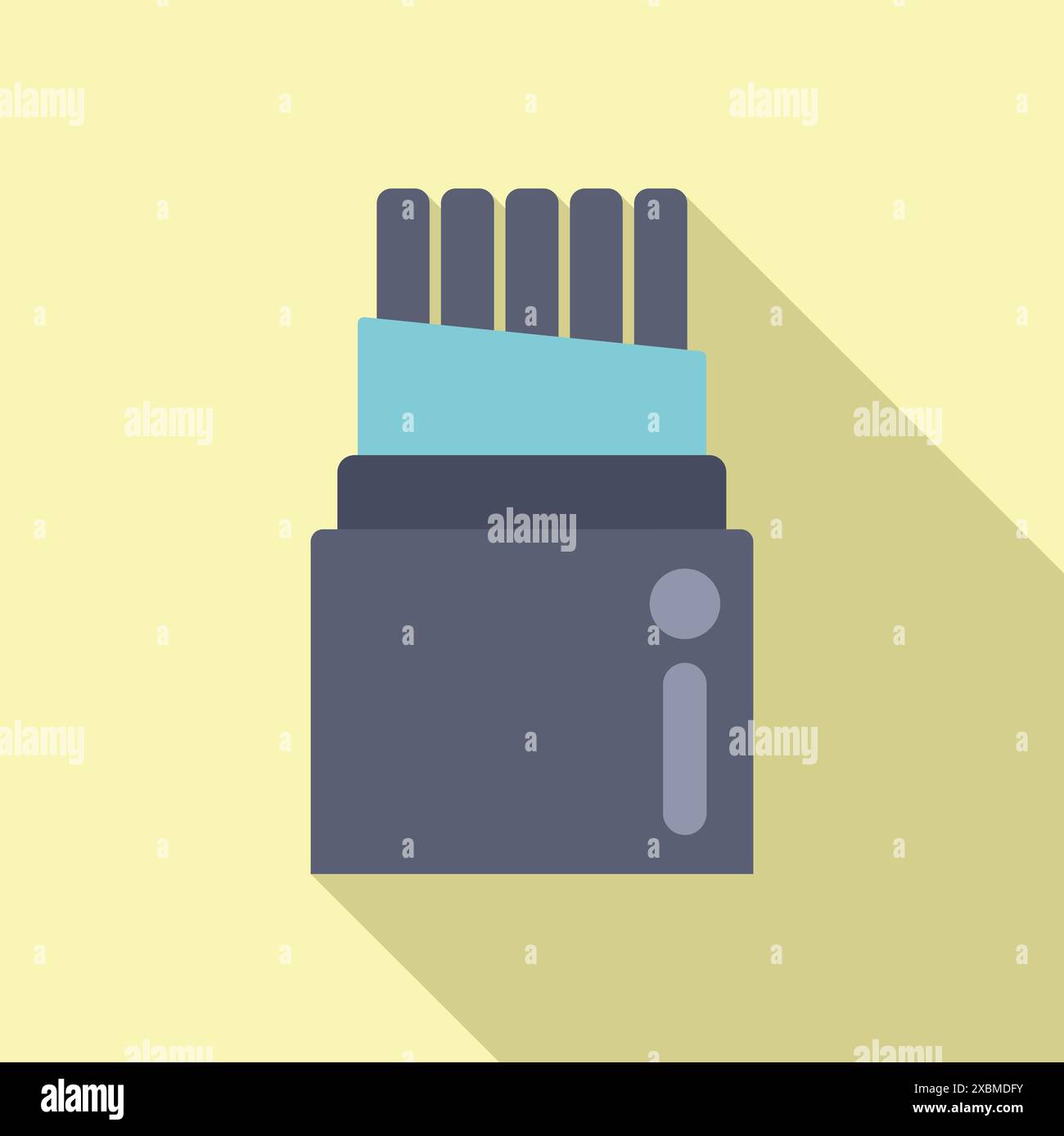 Fiber optic cable being plugged into a router device, in a flat design ...