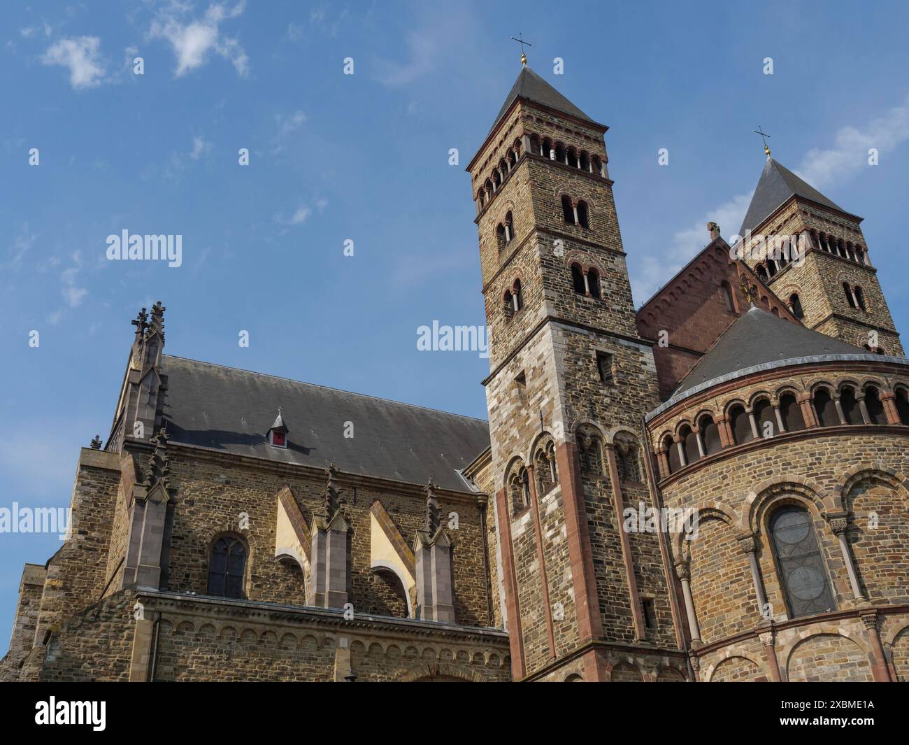 A large church building with striking towers and beautiful stone ...