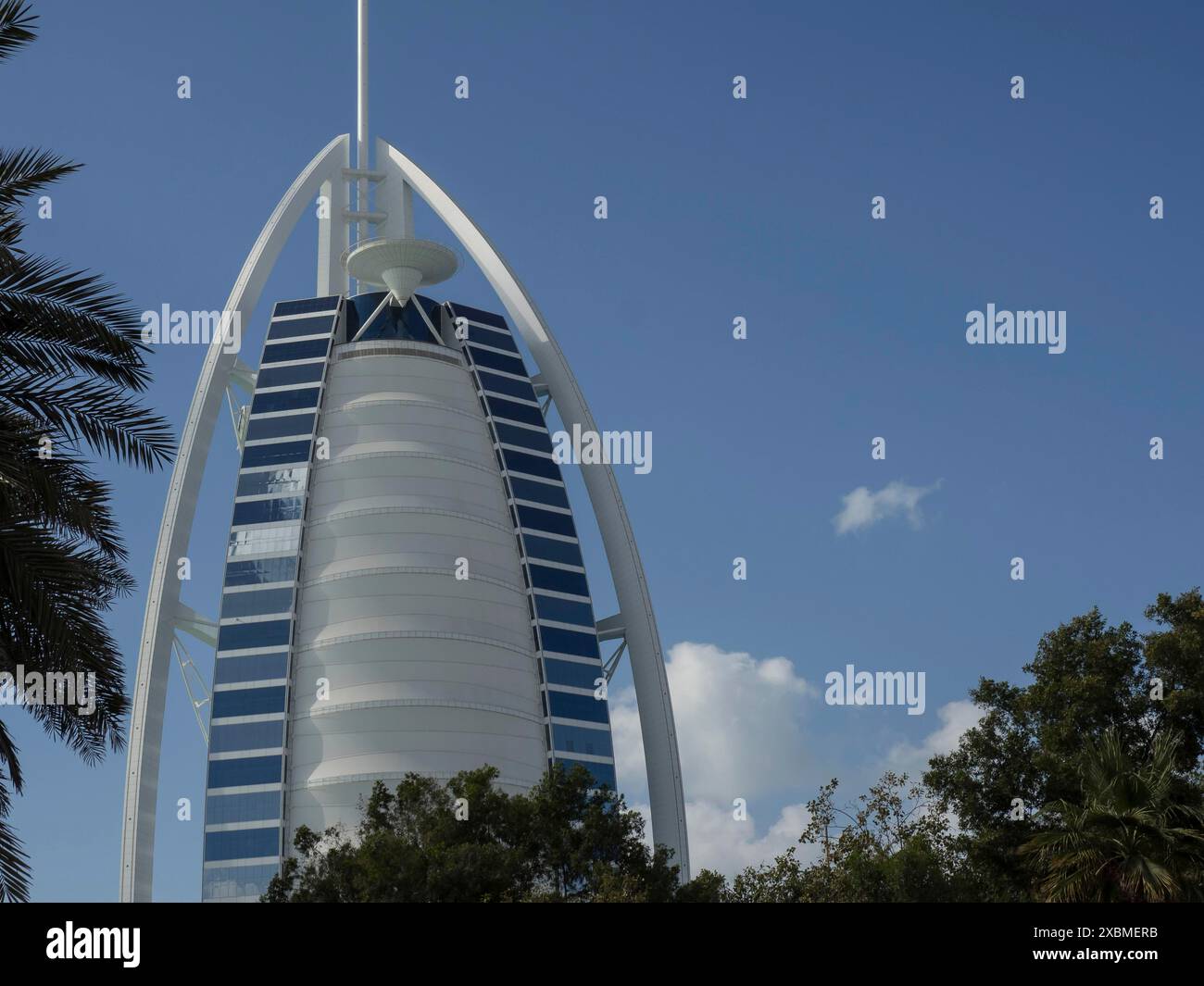 Large, towering skyscraper with a modern and eye-catching architectural ...
