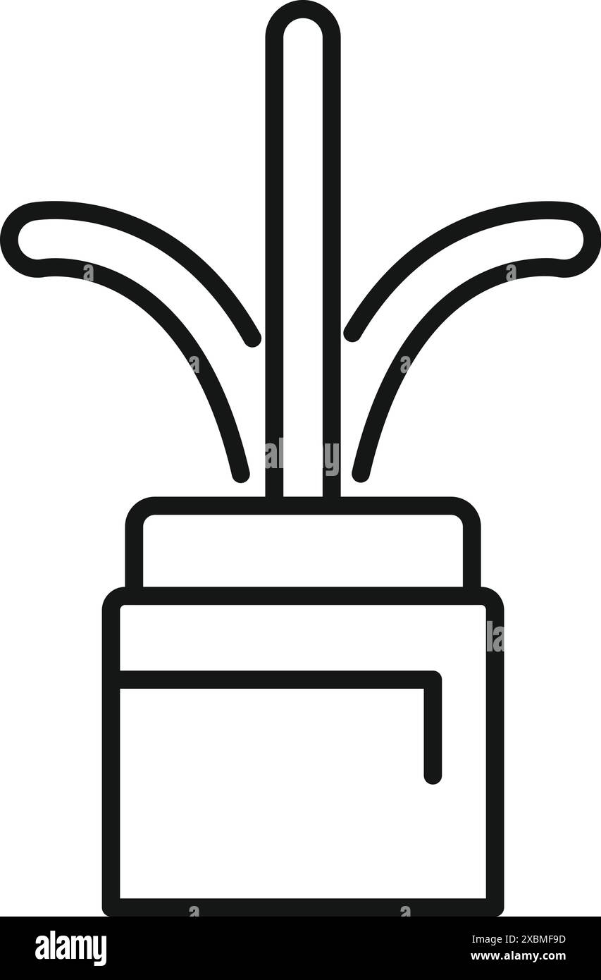 Reed diffuser spreading pleasant aroma in room icon Stock Vector Image ...