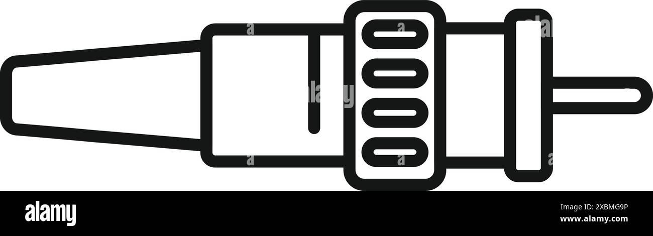 Electronic coaxial rf connector is connecting transmitting data signal ...