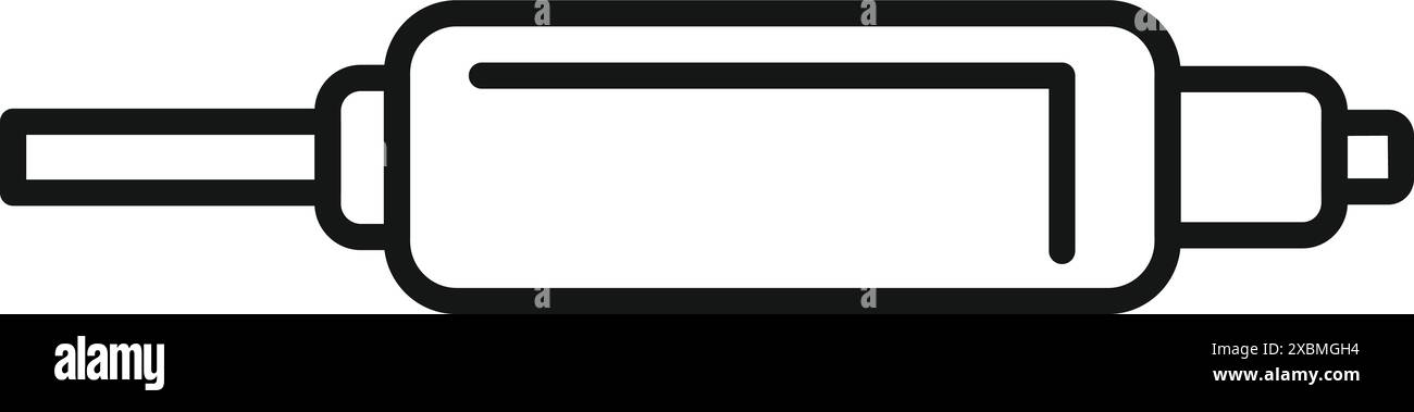 Simple black line drawing of a marker pen with a rounded tip, ideal for ...