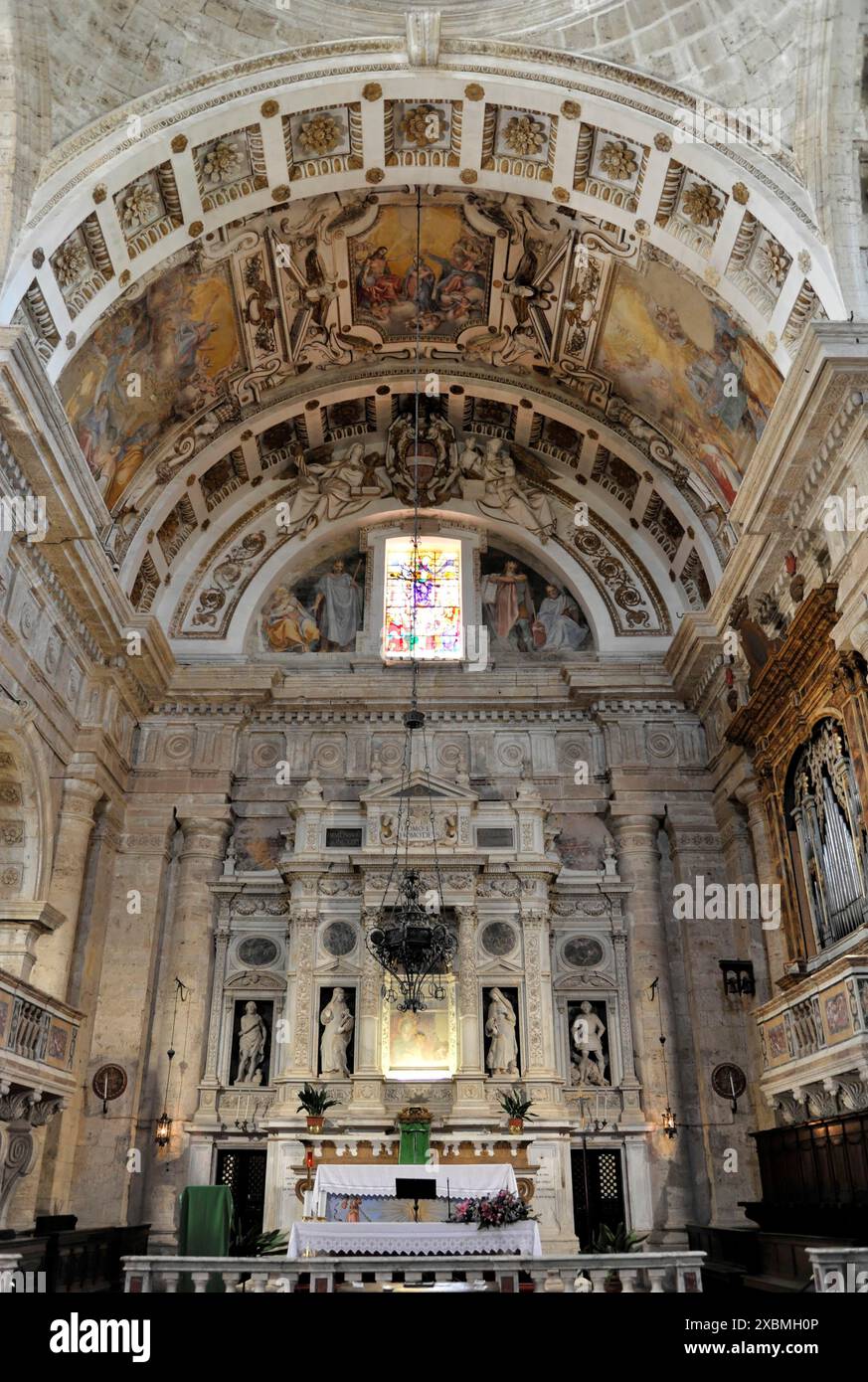 Interior view, pilgrimage church, Renaissance church of San Biagio ...