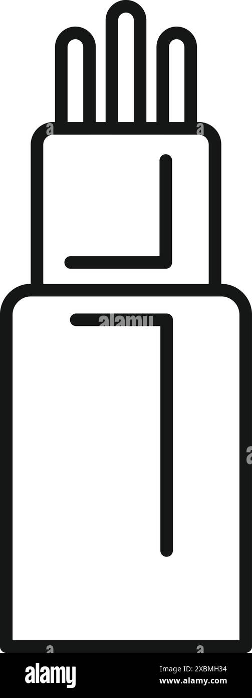 Optic fiber cable transmitting digital data through glass wires with ...