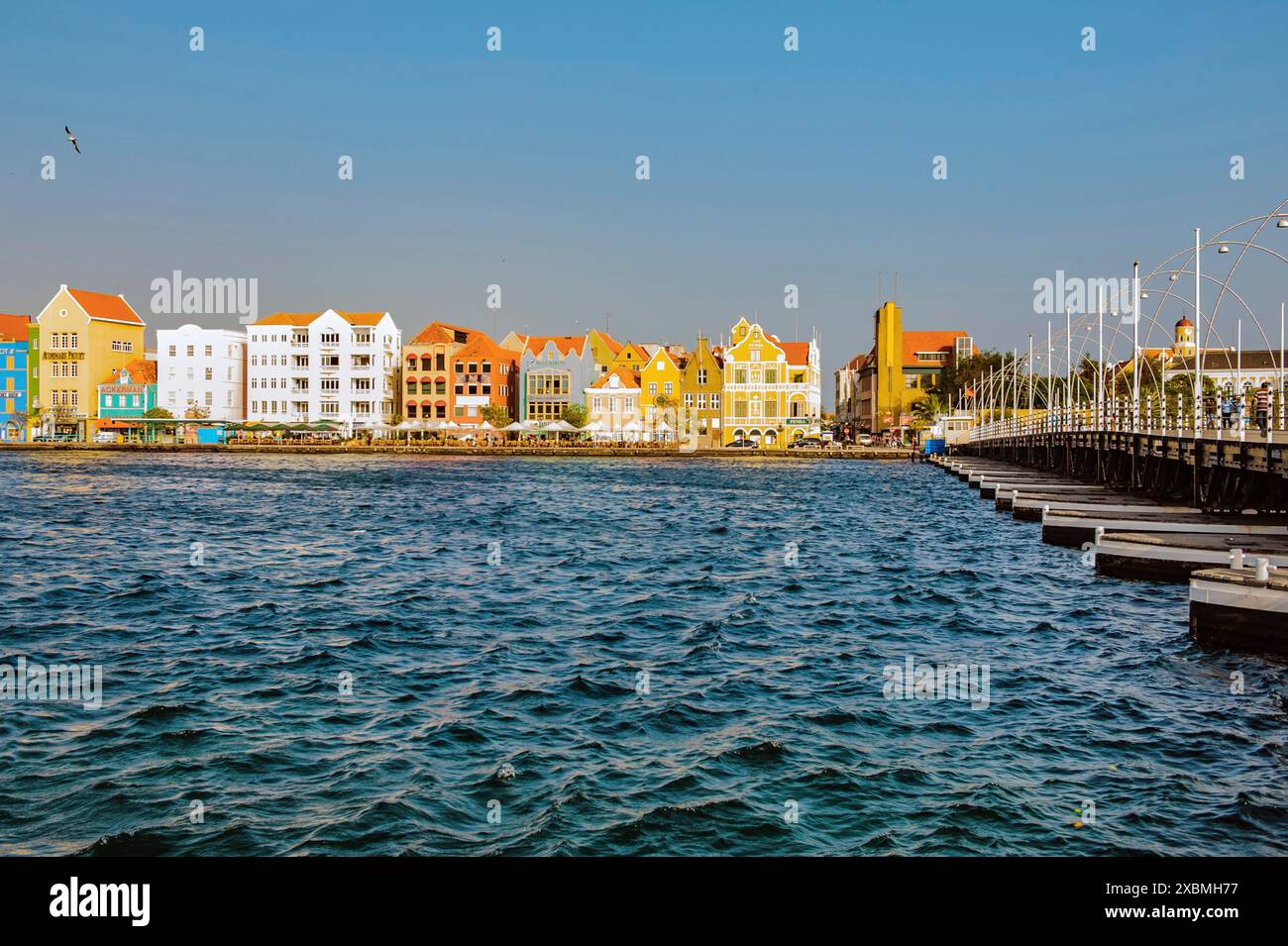 View from district Otrabanda over bay St. Anna bay Sint Annabaai to ...
