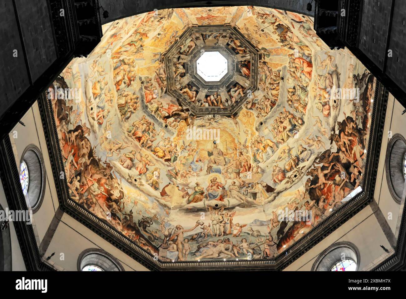 Interior view of the dome of the Basillica di Santa Maria del Fiore, Il ...