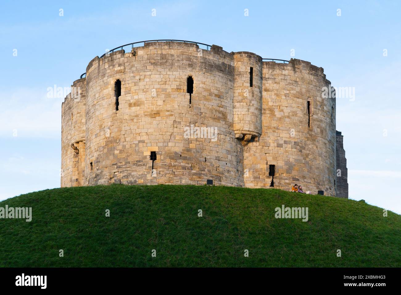 Historic landmark Clifford's Tower, a 13th century castle keep built on ...