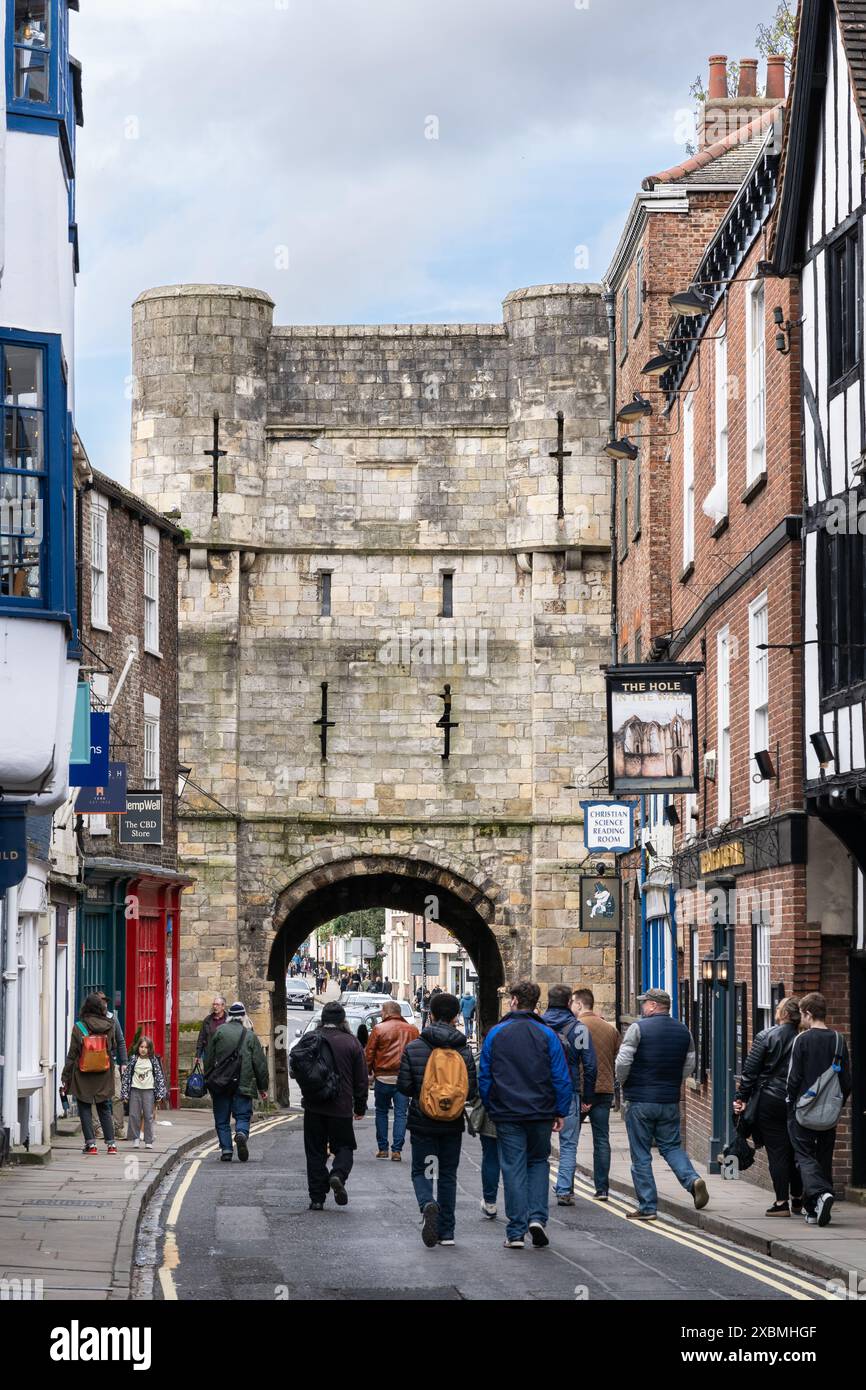 Abbey Wall gateway in the historic walled city of York, England. This ...