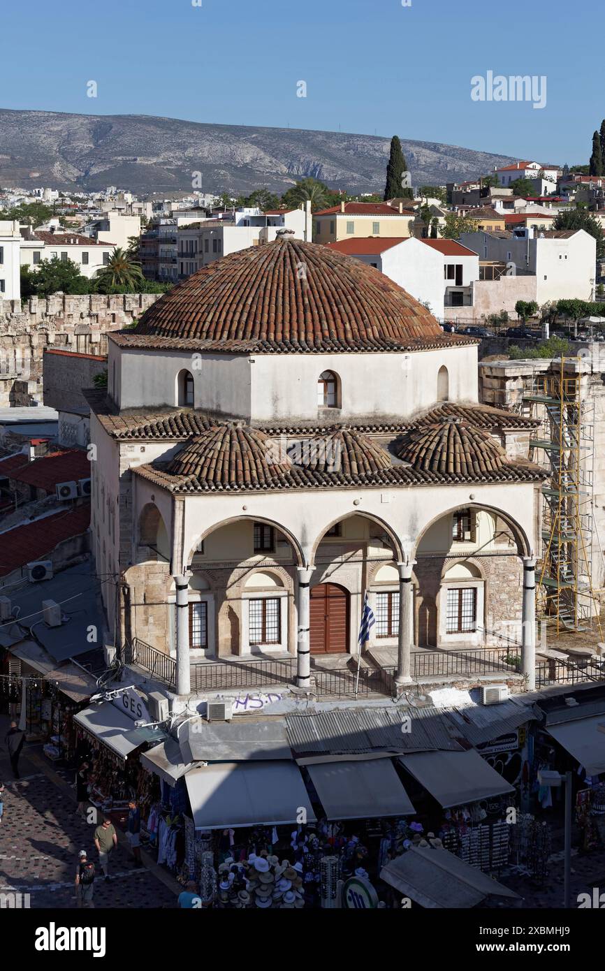 Ottoman Mosque from 1759, Monastiraki Square, Plaka Old Town, Athens ...