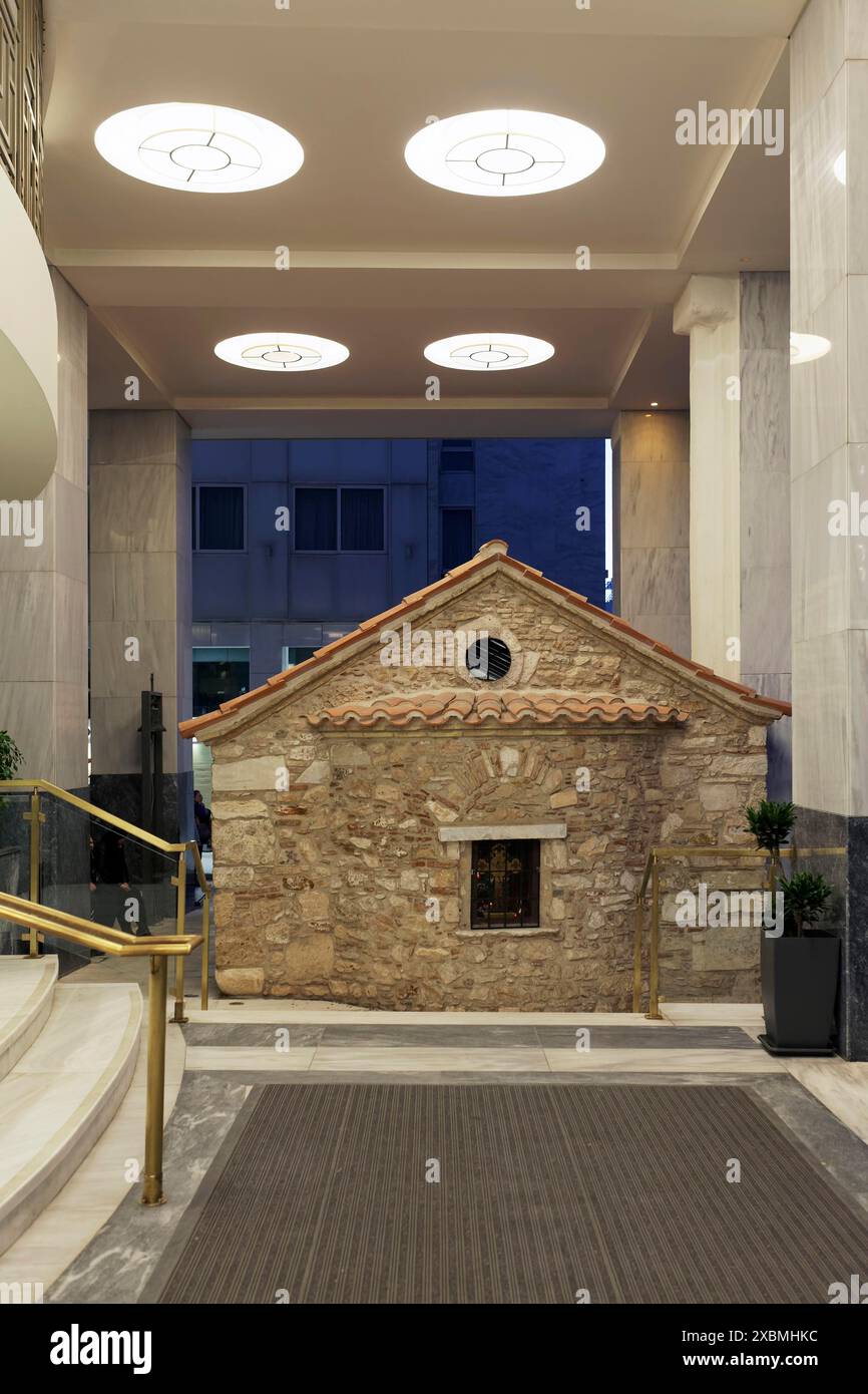 Tiny little church Hagia Dynamis between the columns of the Electra ...