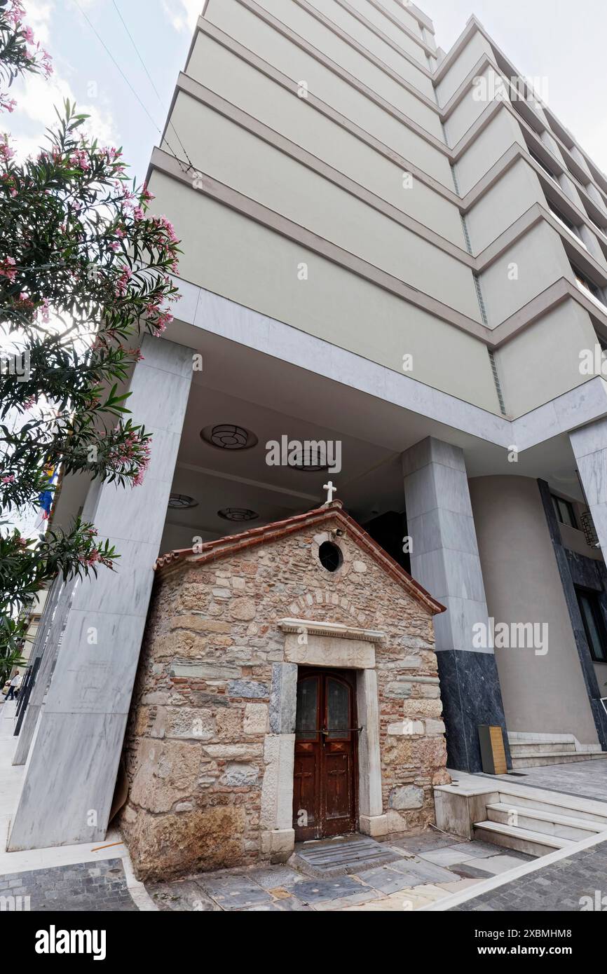 Tiny little church Hagia Dynamis between the columns of the Electra ...