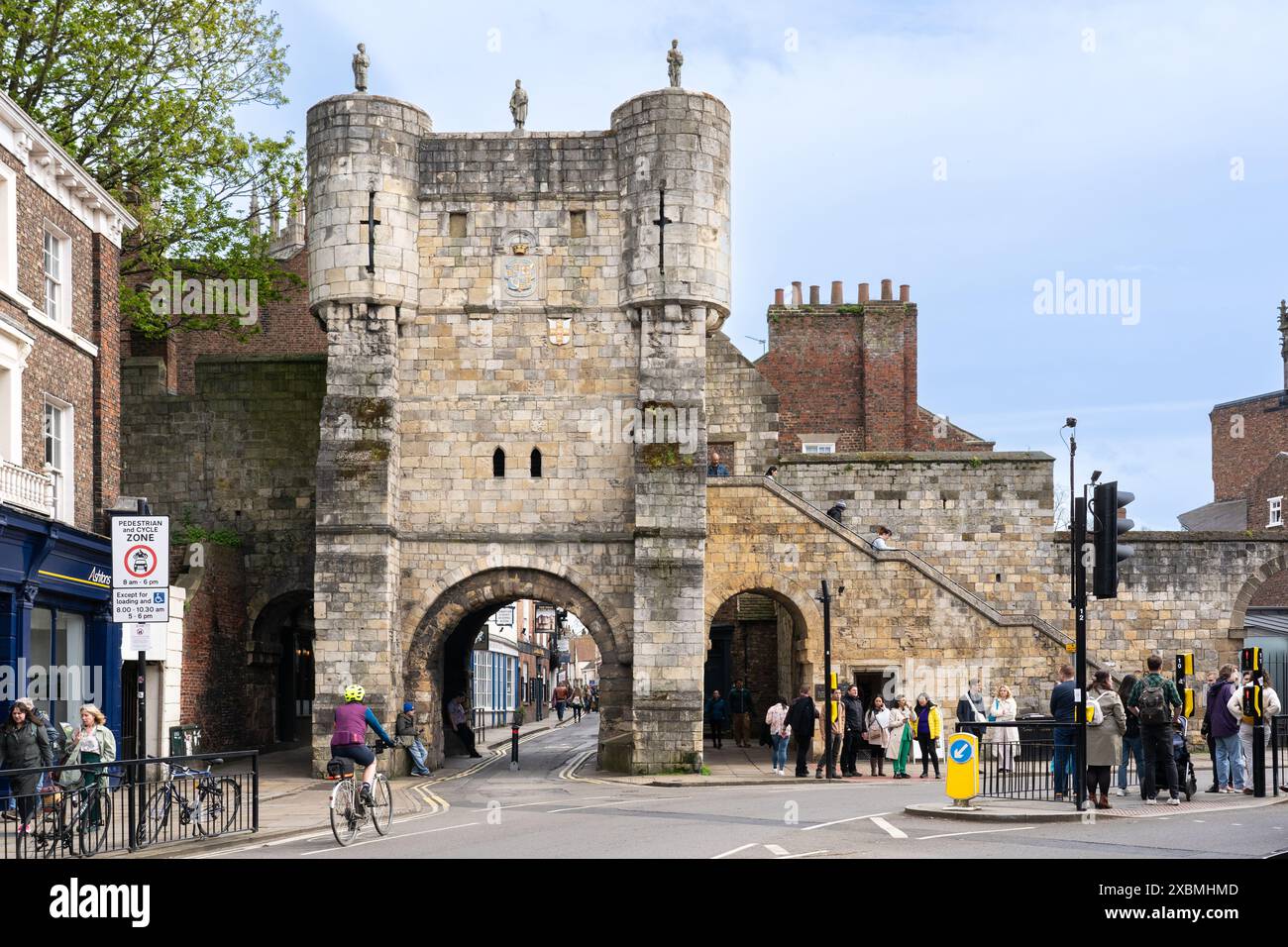 Abbey Wall gateway in the historic walled city of York, England. This ...