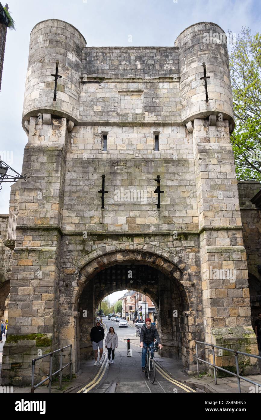 Abbey Wall gateway in the historic walled city of York, England. This ...