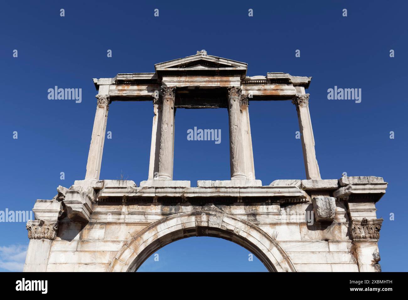 Hadrian's Gate, Hadrian's Arch, at the entrance to the Athenian ...