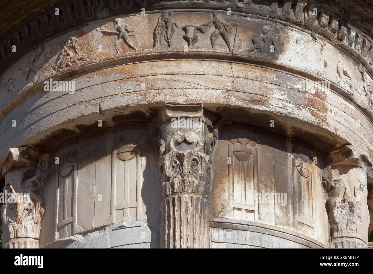Frieze with figures, detail of the Lysicrates monument from 334 BC ...