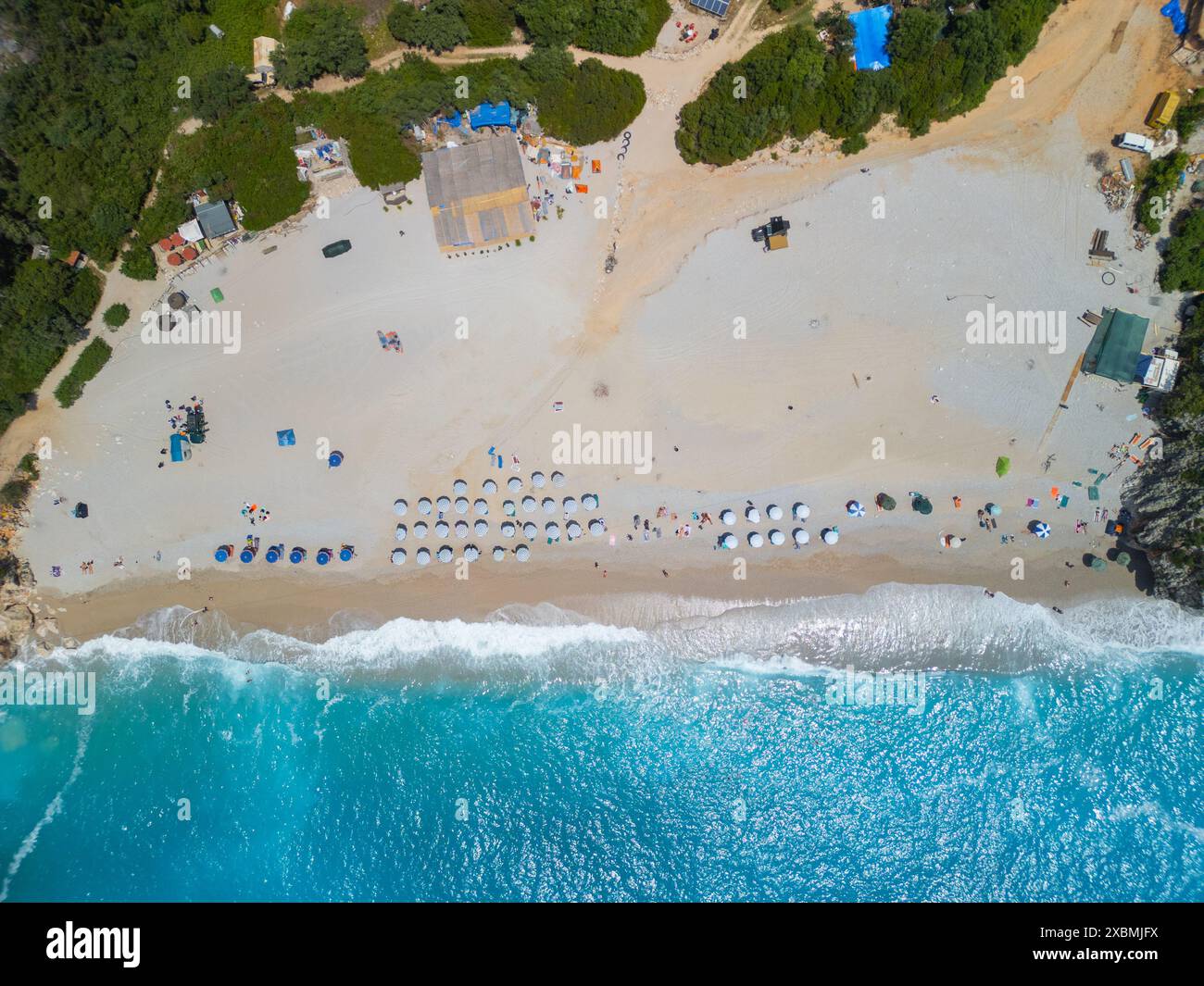 Aerial view of the Gjipe Beach coastline between Dhermi and Himara on ...
