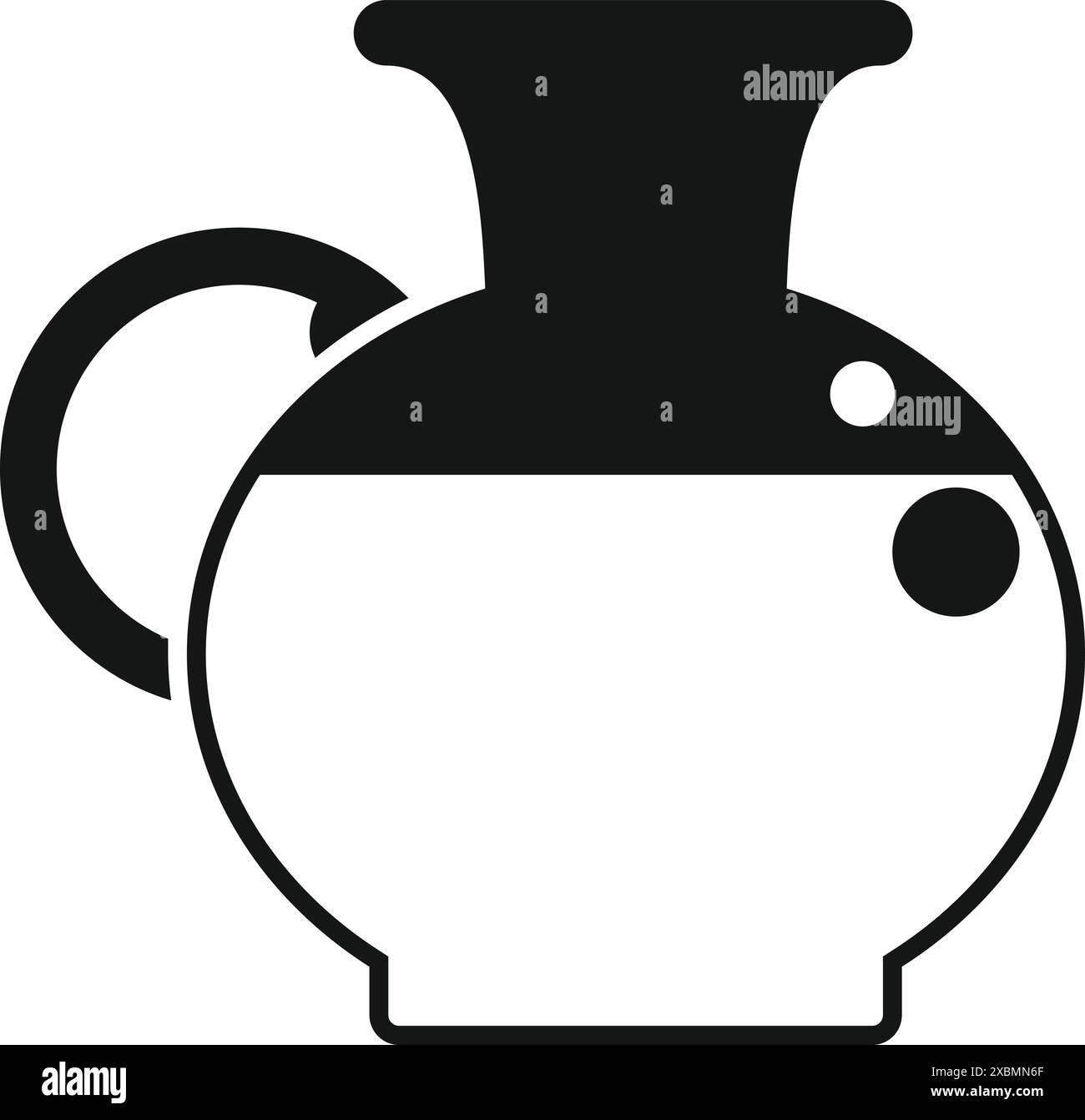 Simple image of a jug containing liquid, isolated on a white background ...