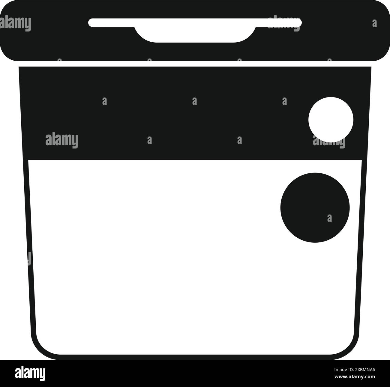 Black and white icon of a plastic container for storing food deliveries ...