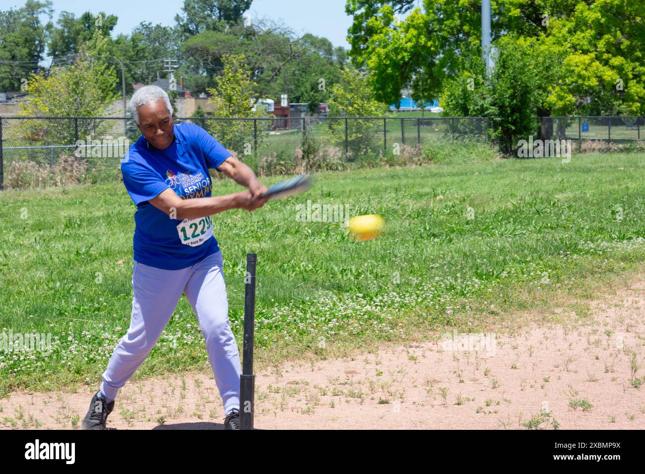 Detroit, Michigan - The Softball Hit competition at the Detroit Senior ...