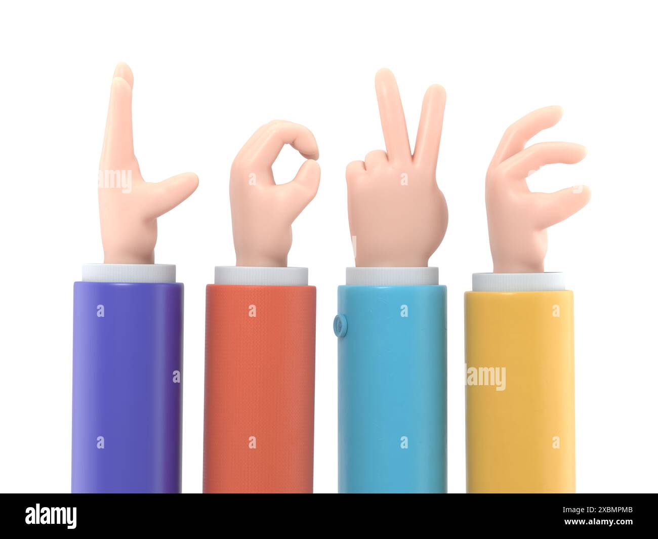 Cartoon hands pointing on Cut Out Stock Images & Pictures - Alamy